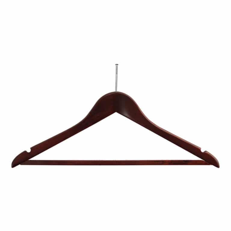 Decotel Dark Wood Security Hanger - Ribbed Bar - Decotel Ltd