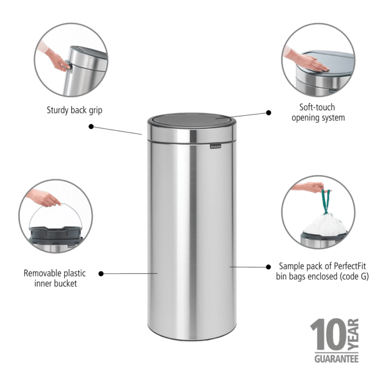 Brabantia Touch Bin - Decotel Ltd | Hotel Supplies